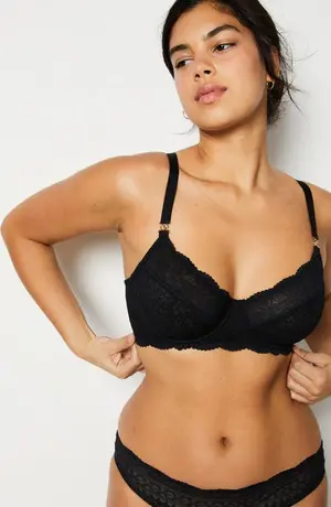 ETAM Idole Classique Lace Underwire Bra - Black