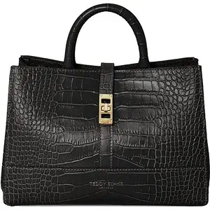 TEDDY BLAKE Lola Croco 10 Handbag - Black