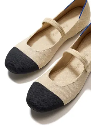 Rothy's The Square Mary Jane - Cream Captoe