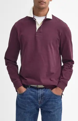 Barbour Howtown Rugby Shirt Merlot