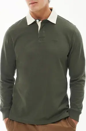 Barbour Howtown Rugby Shirt Olive
