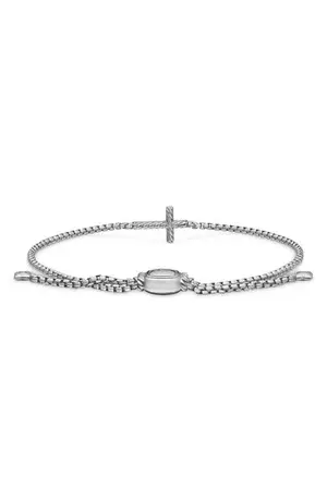 David Yurman Petite Pavé Sideway Cross Slider Bracelet