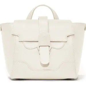 Senreve Mini Maestra Pebbled Leather 4-way Convertible Handbag - Cream
