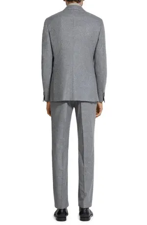 Zegna 15milmil15 Brushed Mini Houndstooth Wool Blend Suit - Grey