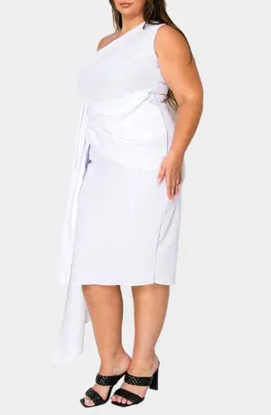 L I V D Esme Draped One-shoulder Dress