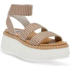 Steve Madden Shelle Platform Wedge Sandal - Taupe Multi