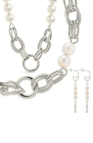 Sterling Forever Ivanna Pearl Jewelry Set