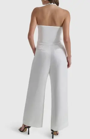 Dkny Halter Tuxedo Jumpsuit