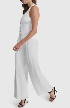 Dkny Halter Tuxedo Jumpsuit