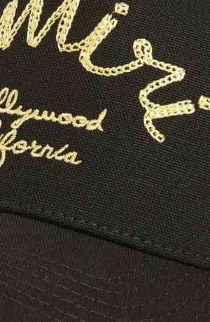 Amiri Hollywood Embroidered Cotton Canvas Baseball Cap