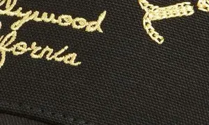 Amiri Hollywood Embroidered Cotton Canvas Baseball Cap