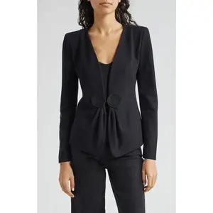 Emporio Armani Shaped V-neck Jersey Jacket