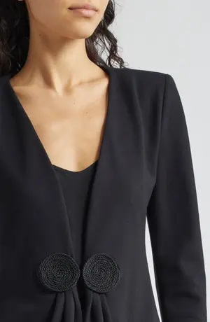Emporio Armani Shaped V-neck Jersey Jacket