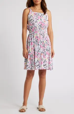 BEACHLUNCHLOUNGE Luella Ruched Waist Sundress