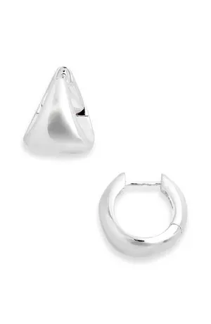 Monica Vinader Tapered Small Hoop Earrings - Sterling Silver