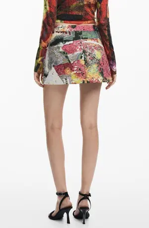 Desigual Lacroix Printed Mini Skirt