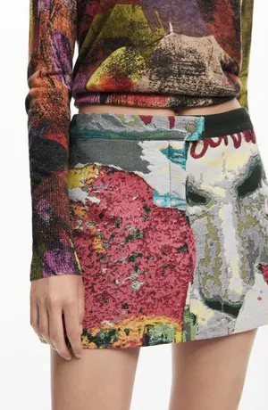 Desigual Lacroix Printed Mini Skirt