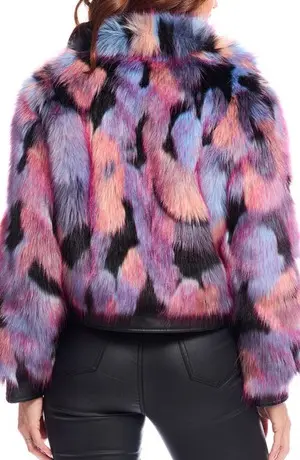 Fabulous Furs Cosmo Faux Fur Crop Jacket