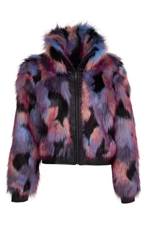 Fabulous Furs Cosmo Faux Fur Crop Jacket