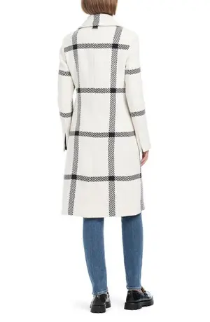 Vince Camuto Plaid Wool-blend Coat