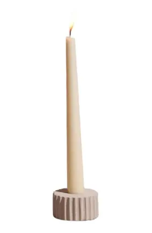 MESO GOODS Pilar Small Candle Holder - Ivory Low