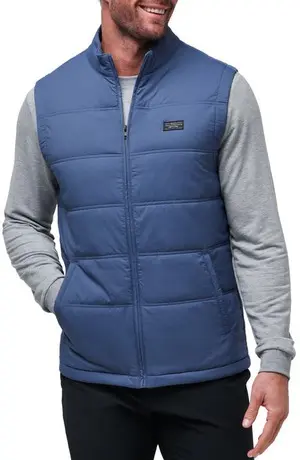 Travis Mathew Palisades Nylon Puffer Vest - Navy