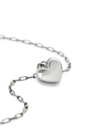 ANA LUISA Puffed Heart Pendant Necklace - Silver