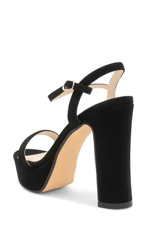 TOUCH UPS Natalia Ankle Strap Platform Sandal - Black