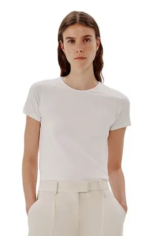 Another Tomorrow Fitted T-shirt - White