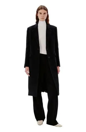 Another Tomorrow Tailored Coat - Black