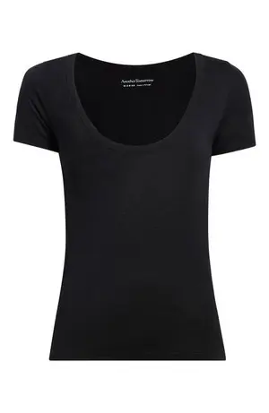 Another Tomorrow Ballet Scoop Tee - Black