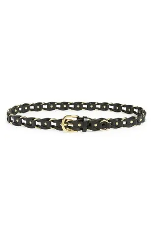 Isabel Marant Étoile Isabel Marant Bali Braided Leather Belt Black/ Gold