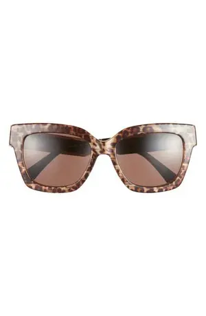 Michael Kors 54mm Square Sunglasses - Brown Havana