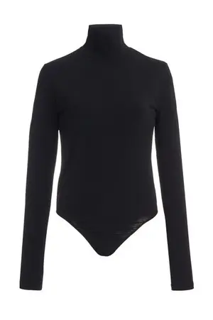 Another Tomorrow Turtleneck Bodysuit - Black