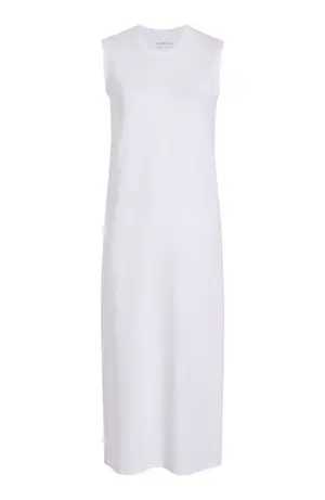 Another Tomorrow Sleeveless Tee Dress - White