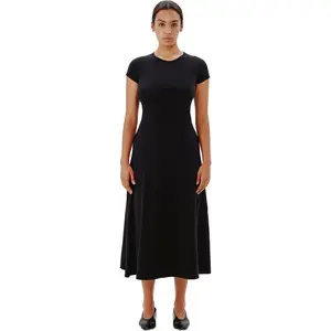 Another Tomorrow Short Sleeve Day Dresses
