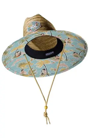 HEMLOCK HAT CO Islander Straw Lifeguard Hat - Hula Dolphin