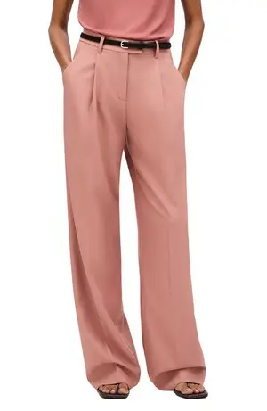 Another Tomorrow Relaxed Wide-leg Wool Trousers