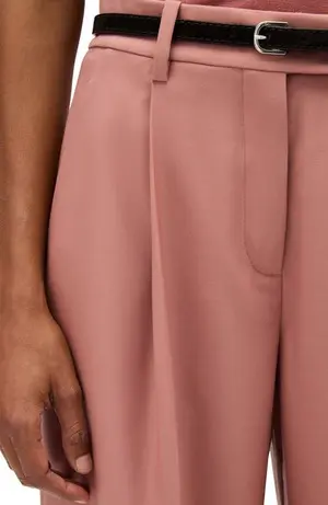 Another Tomorrow Relaxed Wide-leg Wool Trousers
