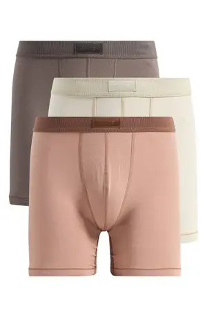 SKIMS 3-pack 5-inch Stretch Cotton & Modal Boxer Briefs Agate Multi