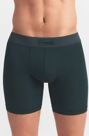 SKIMS 3-pack 5-inch Stretch Cotton & Modal Boxer Briefs - Blue Black Multi