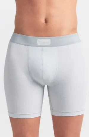SKIMS 3-pack 5-inch Stretch Cotton & Modal Boxer Briefs Blue Black Multidnu