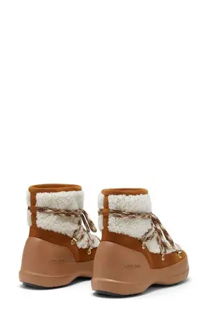 Moon Boot Luna Shearling Boots - Whisky/off White