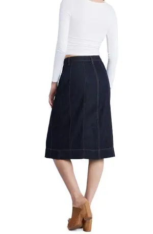 WASH LAB DENIM Alice Pintuck Denim Skirt