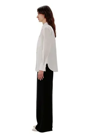 Another Tomorrow Organic Cotton Button-up Shirt
