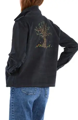 BILLY T Tree Power Embroidered Jacket - Almost Black