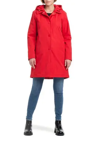 Kate Spade New York Water Resistant Raincoat With Removable Hood