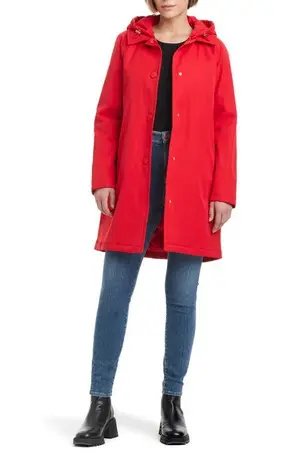 Kate Spade New York Water Resistant Raincoat With Removable Hood