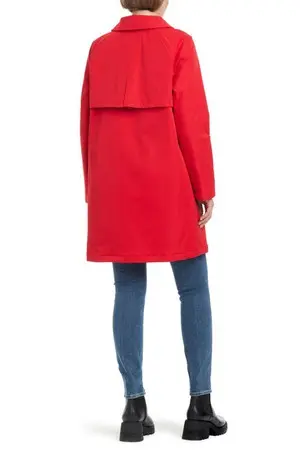Kate Spade New York Water Resistant Raincoat With Removable Hood