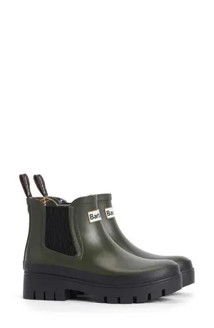Barbour Barbour Halton Waterproof Chelsea Rain Boot Olive/black
